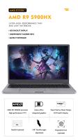 China AMD Ryzen 5 4600H 16GB RAM 512GB SSD 15.6 Inch IPS Laptop for sale