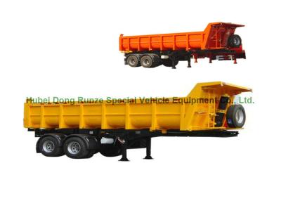 China U shaped stone carrying Dump truck semi trailer Heavy Duty  2  Axles 22CBM -25 CBM for sale