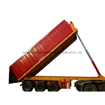 China 2 axles 3 Axles Hydraulic Rear Dump Semi Trailer  30 ton 60 ton  U shape for sale