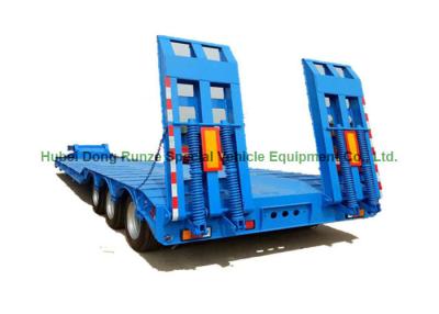 China 13m  Low Price Low Bed Truck Trailer 3 Axle 3m Width  45 - 60 ton for sale