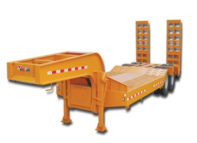 China 2- Axle Gooseneck Low Loader Lowboy Lowbed Trailer 8 Wheeler 30Tons for sale