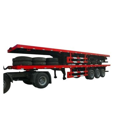 China Flatbe  Container Transport Trailer Chassis 40 ton ,60ton, for sale