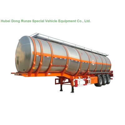 China Aluminum Flammable Liquid Fuel Crude Oil Tanker Truck Trailer With Capacity Optional 43 -49 M3 for sale