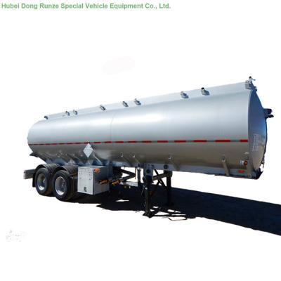 China Stainless Steel Fuel Tank Semi Trailer With 30KL - 40K Liter Capacity 2 Axle for sale