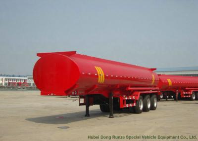 China Tri Axle Stainless Steel Tanker Semi Trailer , Palm Oil / Crude Oil Tanker Trailer for sale
