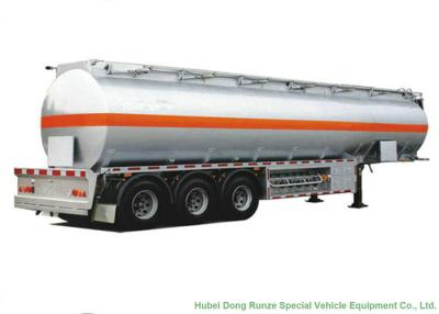 China SKD 3 Axle Stainless Steel Tanker Semi Trailer For Oil / Diesel / Gasoline / Kerosene for sale