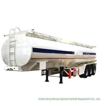 China 48m3 Aluminum Fuel Tanker Semi Trailer Tri Axle For Diesel ,Oil , Gasoline, Kerosene  Transport  48T-50Ton for sale