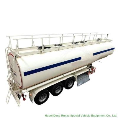 China  Tri Axl Crude  Oil Fuel Petrol Oil Tank Semi Trailer  45m3 Fuel Tank Carrier for sale
