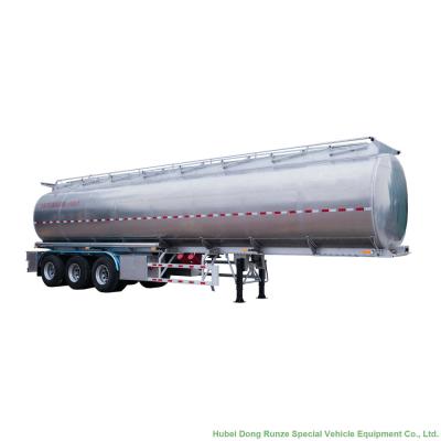 China 44m3 Aluminum Fuel Semi Trailer  3 Axle For Health Oil Transport  40T- 45Ton for sale