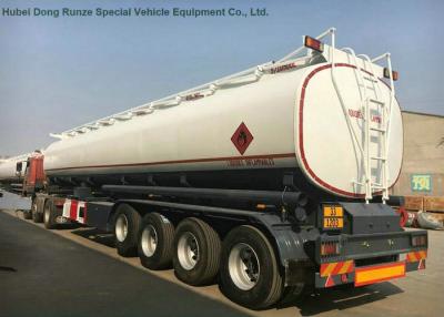 China 53m3  Steel Fuel Tanker Semi Trailer  4 Axles For Diesel ,Oil , Gasoline, Kerosene  Transport   50Ton for sale
