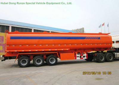 China 49m3 Stainless Steel Fuel Tanker Semi Trailer  3 Axles For Diesel ,Oil , Gasoline, Kerosene  Transport for sale