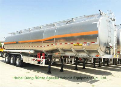 China 42m3 Aluminum Oil Tanker Semi Trailer 3Axles For Diesel ,Oil , Gasoline, Kerosene Transport 40Ton for sale