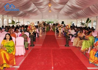 China Fire Retardant Polyester Tent Lining Fabric 10ft x 10ft for Wedding and Event Decor for sale