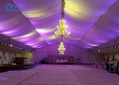 China Soundproof White Party Marquee Tent with 3-50m Span Width and Hard Pressed Extruded Aluminum Frame Structure for sale