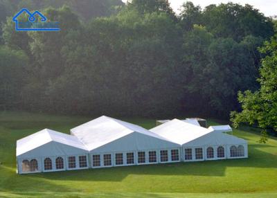 China Luxury White Party Marquee Tents 3-60m Width with 850g PVC Fabric and Aluminum Frame for Events for sale