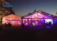China Outdoor Party Marquee Tent with Clear Roof - 80-140 km/h Wind Resistance, 25 kg/m² Snow Load for Weddings for sale