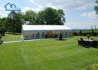 China Custom Waterproof Outdoor Party Tent 4m Height with 850gsm PVC Roof and 100km/hr Wind Resistance for sale