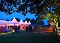 China UV Resistant Party Marquee Tent 100-120 km/h Windproof with 850g PVC Coated Fabric for Outdoor Events for sale