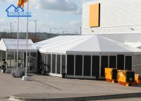 China Large White Wedding Marquee Tent 6m to 40m Wide Waterproof Windproof Aluminum Frame for sale