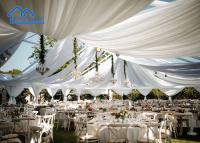 China Temporary Clear Roof Wedding Marquee Tent Fire Retardant Rot Proof 100km/h Wind Load for sale