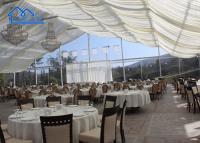 China Temporary Clear Roof Wedding Marquee Tent Fire Retardant Rot Proof 100km/h Wind Load for sale