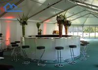 China Temporary Clear Roof Wedding Marquee Tent Fire Retardant Rot Proof 100km/h Wind Load for sale