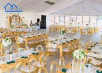 China Aluminum Frame Wedding Tent - 100% Waterproof PVC Cover, -30°C to +70°C Temperature Range, 100 km/h Wind Load Capacity for sale