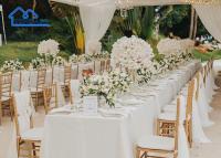 China Aluminum Frame Wedding Tent - 100% Waterproof PVC Cover, -30°C to +70°C Temperature Range, 100 km/h Wind Load Capacity for sale