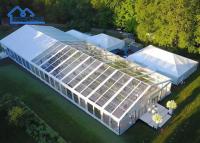 China Heavy Duty Wedding Marquee Tent 500 Person Capacity 850g PVC Roof Windproof Structure 15m Width for sale