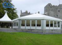 China Octagonal Marquee Wedding Tent 10m Wide Aluminium Frame Festival Shelter for sale