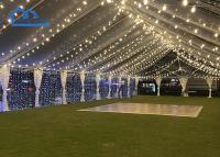China 20×40m Clear Half White PVC Marquee Party Tent - 850g/sqm Roof, 100km/h Wind Resistance for sale