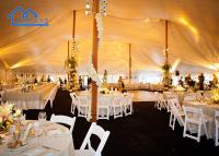China Custom Aluminum Wedding Marquee Tent - 100km/h Wind Load, 0.5kN/m² Snow Load, Waterproof PVC Roof for sale