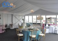 China Custom Aluminum Curved Wedding Tent 3m-50m Clear Span Outdoor Reception Marquee for sale