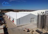 China Aluminum Alloy Temporary Warehouse Tent 3-60m Width Range with 850g PVC Roof & 650g Sidewall Fabric for sale