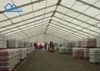 China Aluminum Alloy Temporary Warehouse Tent 3-60m Width Range with 850g PVC Roof & 650g Sidewall Fabric for sale