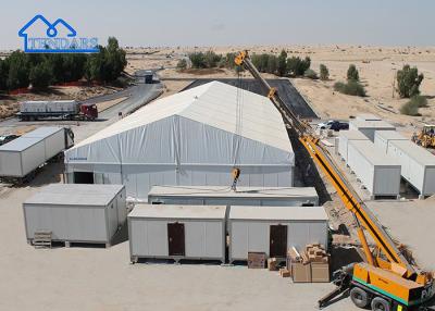 China Heavy Duty Fire Retardant Storage Tent 3-60m Width 20 Year Lifespan Industrial Shelter for sale