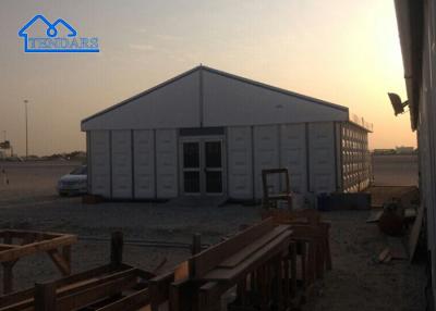 China Fire Proof Outdoor Temporary Warehouse Tent 4m Height with 650-850 g/sqm PVC Fabric and Aluminum Alloy Frame for sale