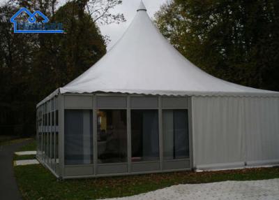 China Customized Glass Pinnacle Marquee Tent Glass Wall Pagoda Tent for Outdoor Event 100km/h Wind Load for sale