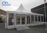 China Durable Aluminum Pagoda Tent with Glass Wall 3-10m Clear Span for Outdoor Events for sale