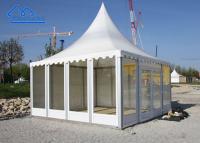 China White UV Resistant Fireproof Aluminum Pagoda Tent 3x3m Canopy Shelter for Outdoor Events for sale