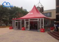 China Custom Glass Wall Aluminium Pop Up Pagoda Tent 3x3m for Temporary Restroom for sale