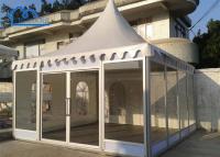China White UV Resistant Fireproof Aluminum Pagoda Tent 3x3m Canopy Shelter for Outdoor Events for sale