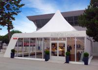 China Custom Waterproof UV Resistant Fireproof Popup High Peak Transparent Pagoda Tent 3m-50m for sale