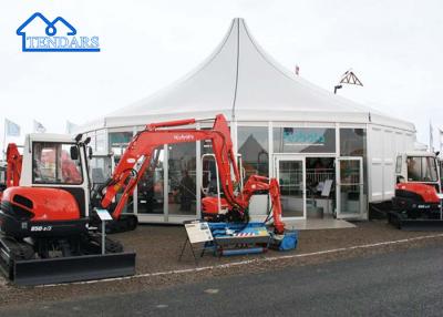 China Aluminum Frame Pagoda Tent 6m-30m Clear Glass Wall Waterproof PVC for Wedding Exhibition for sale