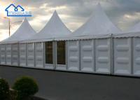 China Aluminum High Peak Tent 6061-T6 Waterproof 120km/h Wind Load with Glass Wall for Resort for sale