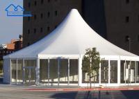 China Aluminum Frame Pagoda Tent 6m-30m Clear Glass Wall Waterproof PVC for Wedding Exhibition for sale