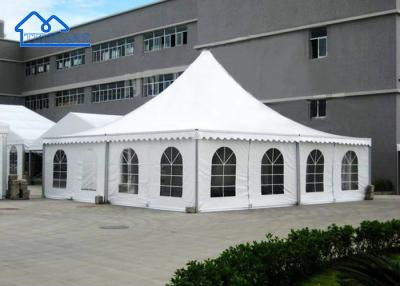 China Custom Color Aluminum Exhibition Tent 3x3m White PVC Pagoda Trade Show Tent for sale