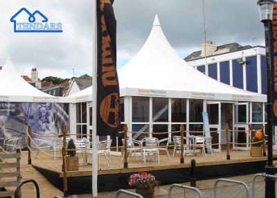 China Custom Steel Aluminum White PVC Garden Pagoda Marquee Tent 3m to 50m Span Commercial Structure for sale