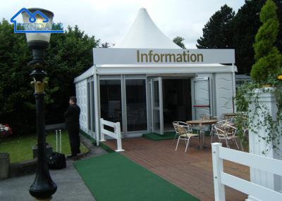 China Custom PVC Aluminum Frame Marquee Pagoda Tent 3m-10m Span 80-100km/h Wind Load for sale