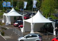 China Customized PVC Pagoda Tent 3x3m 6x6m Aluminum Frame for Exhibitions Trade Show for sale